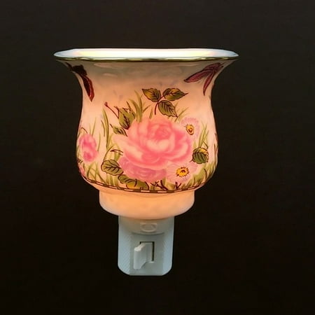 Hampstead Collection Porcelain Flower Lampshade Night Light | Walmart ...