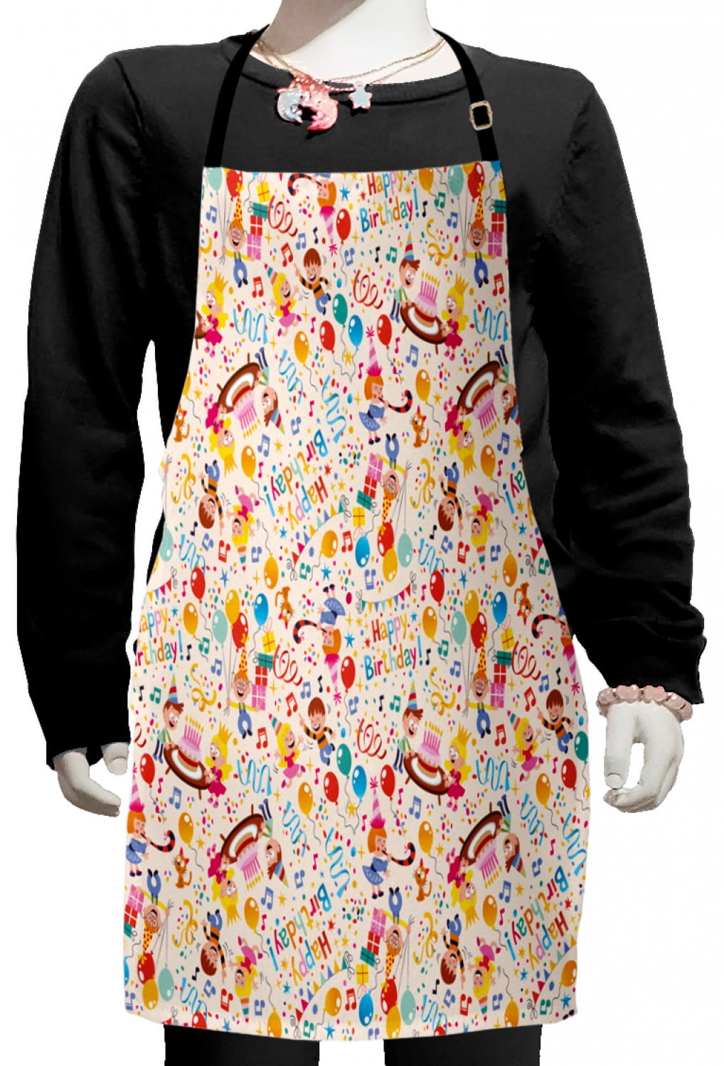 Birthday Kids Apron, Children Celebration Theme Balloons Delicious ...