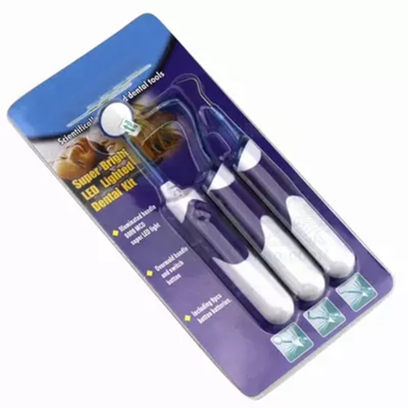 Buy Led Lighted Oral Dental Mirror Kits Tooth Hook Hygeine Cleaning ...