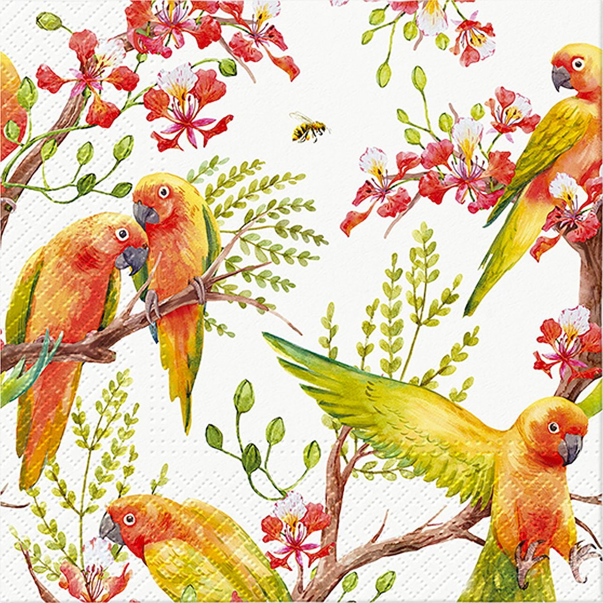 Set of 6 Large Exotic Birds Napkins - Walmart.com