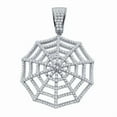 2 Ct Round Cut Simulated Diamond Pendant For Men's Necklaces 14k White ...