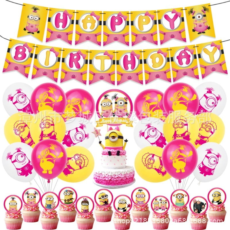Miniso Despicable Me - Decoración de cumpleaños para niños con temática ...