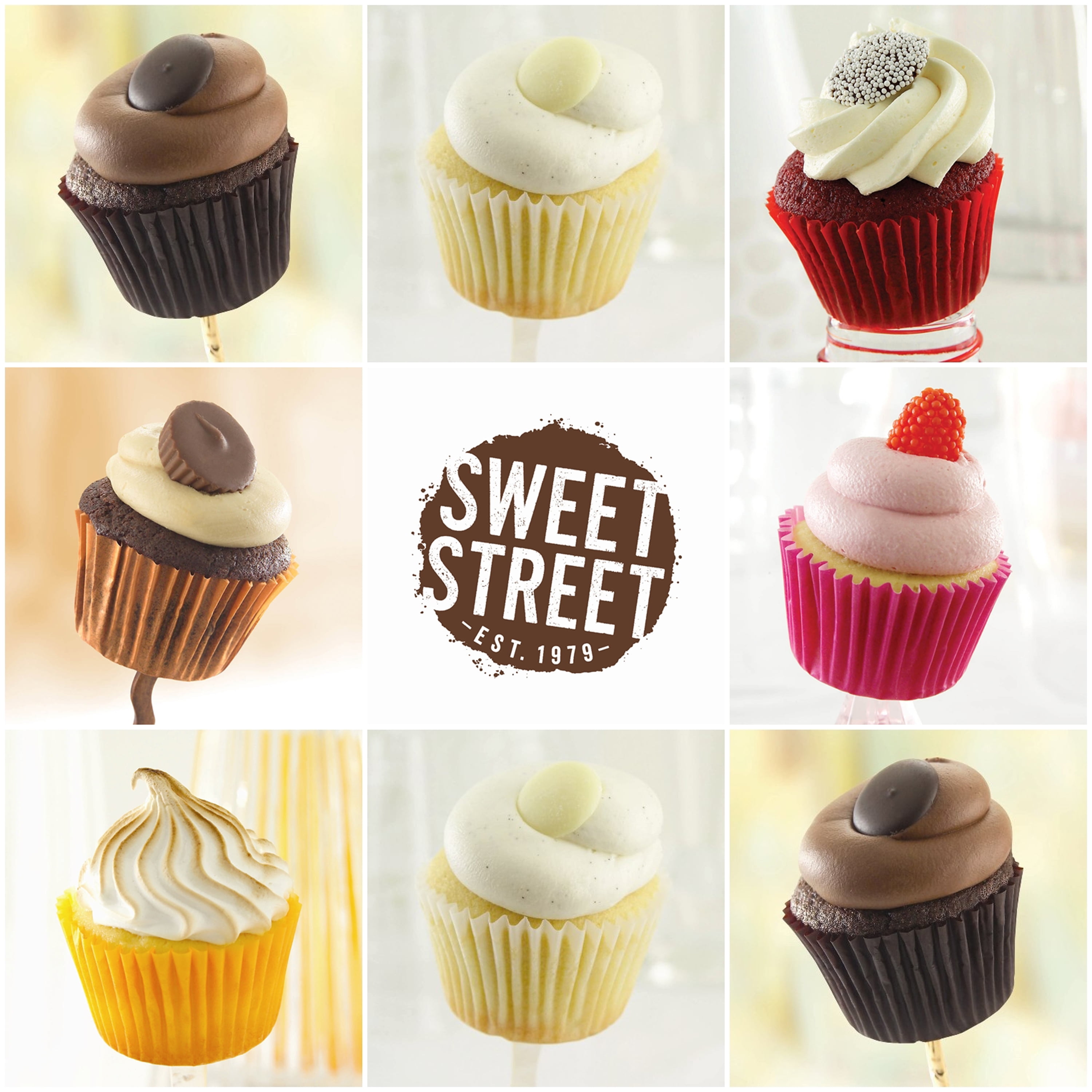 Sweet Street Trans Fat Free Assorted Iced Cupcake Variety Pack .63 lb ...