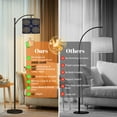 Arc Floor Lamp Floral Golden dark blue Tall Modern Standing Lamp LED ...