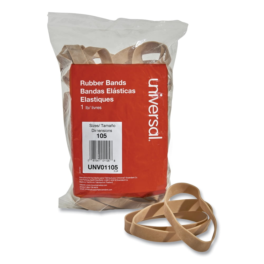Universal Rubber Bands, Size 105, 5 x 5/8, 55 Bands/1lb Pack -UNV01105 ...