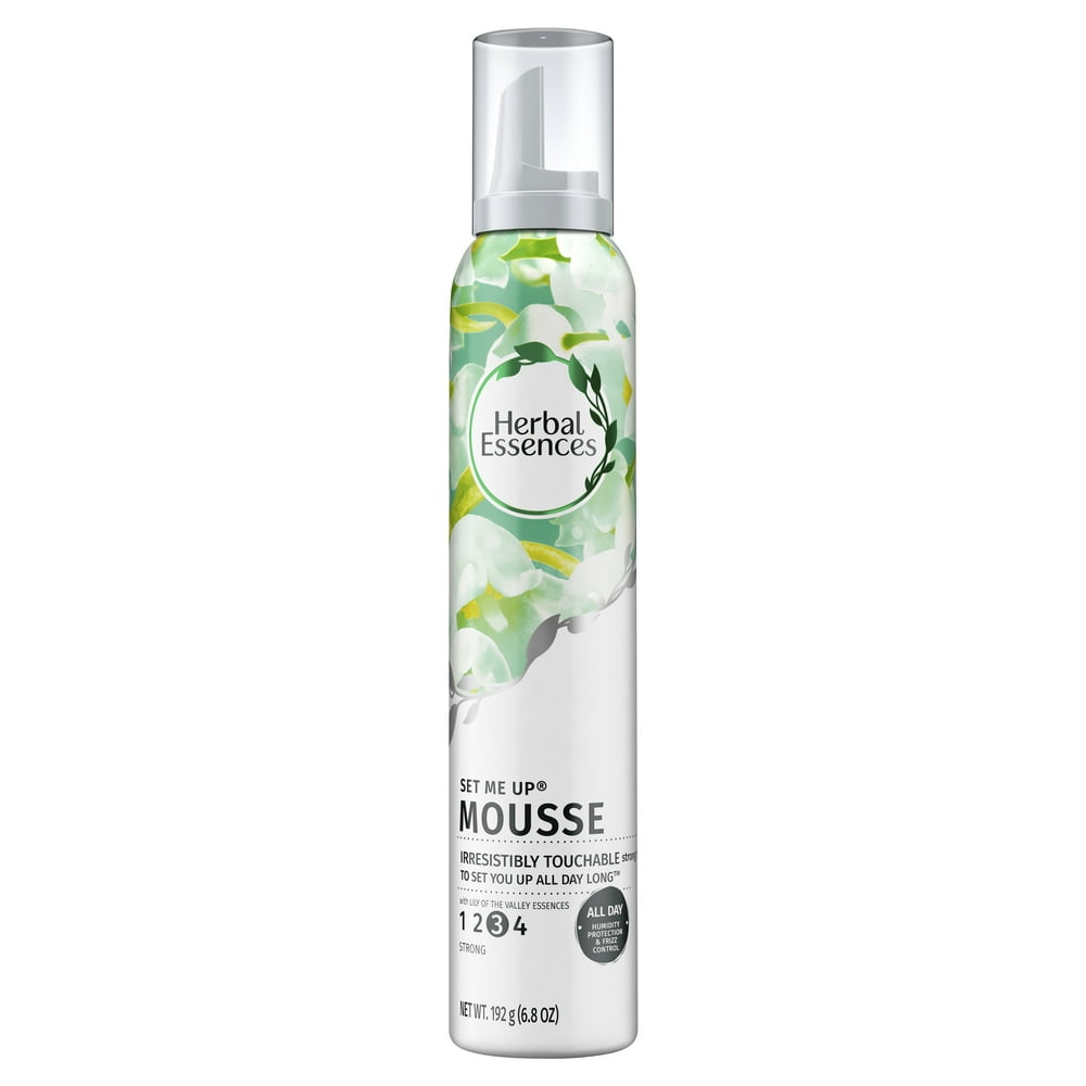 Herbal Essences Set Me Up Mousse, Strong Hold, Frizz Control, 6.8 Oz ...