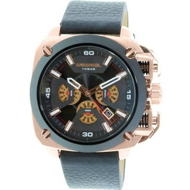 Diesel Men's Mr. Daddy DZ7394 Black Leather Japanese Quartz Fashion ...