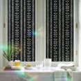 Black Art Window Privacy Film, Rustic Vertical Dashed Lines Shabby Chic ...