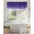 Curtain Valance for Windows,Gradient Purple Waves Seamless Kitchen ...
