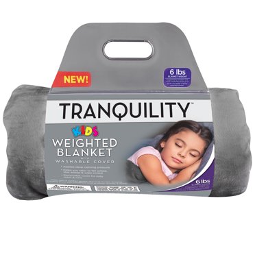 Tranquility Kid's Weighted Blanket, 6Lbs With Washable Cover, Blue ...