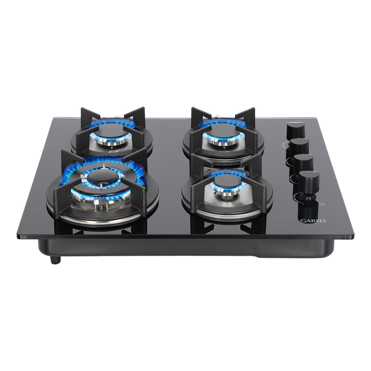 Parrilla de Gas Empotrable Premium 4 quemadores Cristal Templado de Enc ...