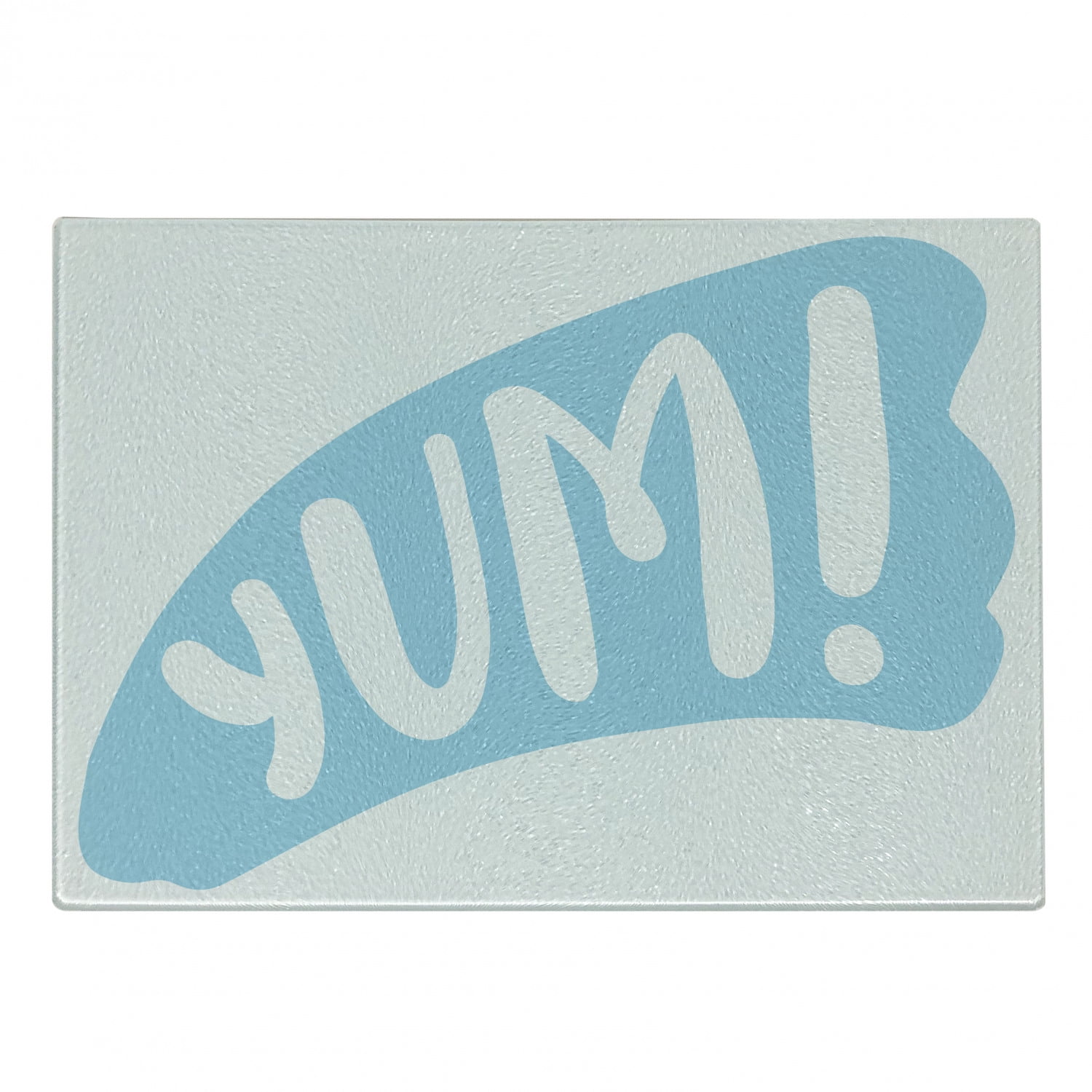 Yum Cutting Board, Simplistic Wording on Baby Blue Brushstroke Pastel ...
