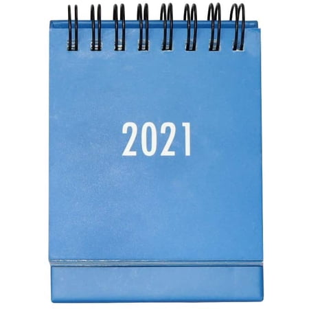 HTAIGUO Mini Desk Calendars 2021 Year Steel Coil Spiral Daily Flip ...