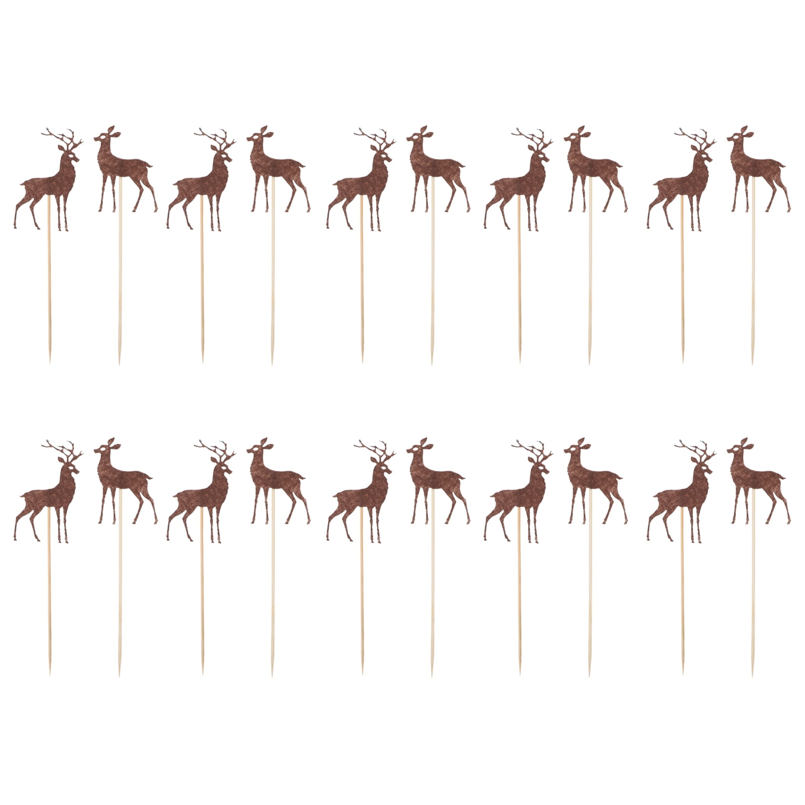 NUOLUX Christmas Cupcake Toppers Decorations Birthday Decor Sticks ...