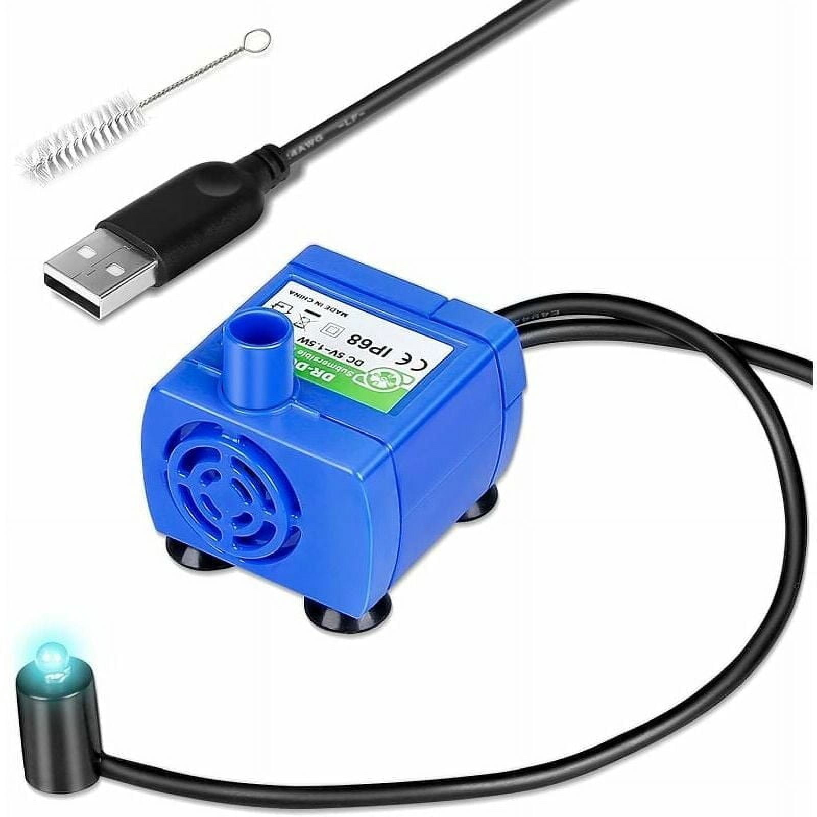 Pet Water Fountain Replacement Pump, Ultra Quiet Submersible Pump for ...