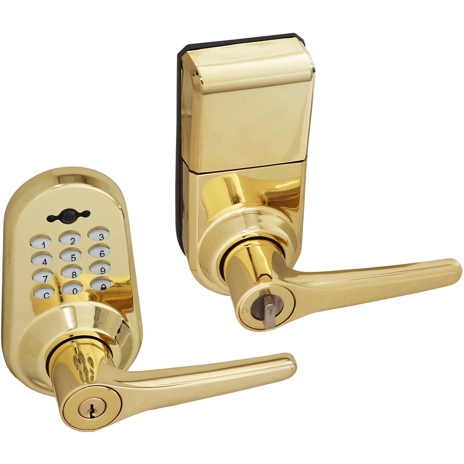Honeywell Digital Entry Lever with Remote in Polished Brass - Walmart.com