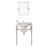 Water Creation Empire 60" Double Plastic Wash Stand in Chrome and Clear ...