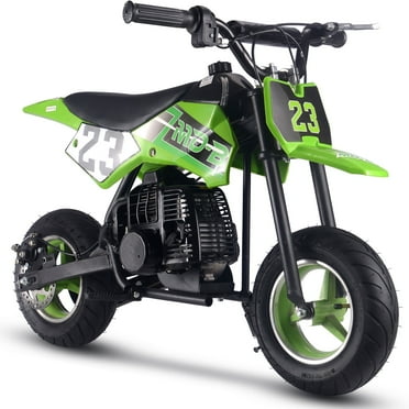 MotoTec X2 110cc 4-Stroke Mini Automatic Gas Dirt Bike for Kids, Green ...