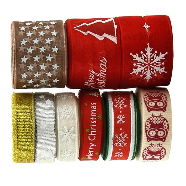 9Pieces 2 Yard Assorted Grosgrain Ribbon for Party Gift Wrapping ...