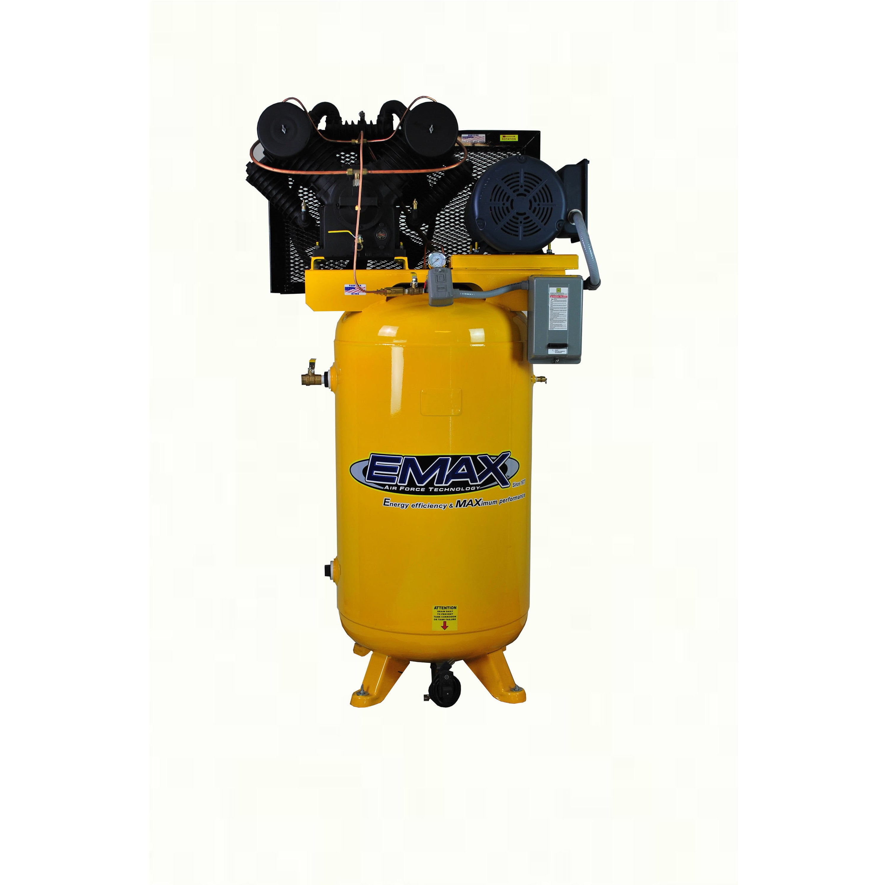 EMAX Compressor EMAX Industrial Plus 10 HP 3-Phase 80 gal.Vertical ... EMAX Compressor EMAX Industrial Plus 10 HP 3-Phase 80 gal.Vertical ...