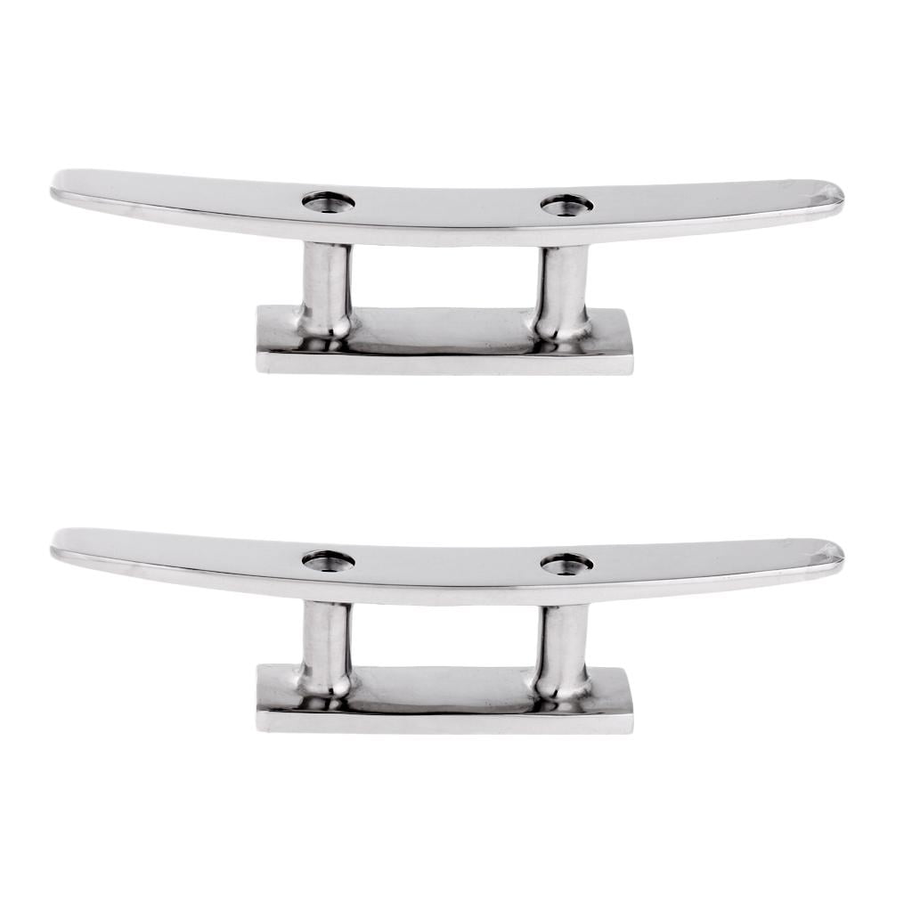 2pcs 5 inch Marine 316 Stainless Steel Low Flat Mooring Boat Deck Rope ...