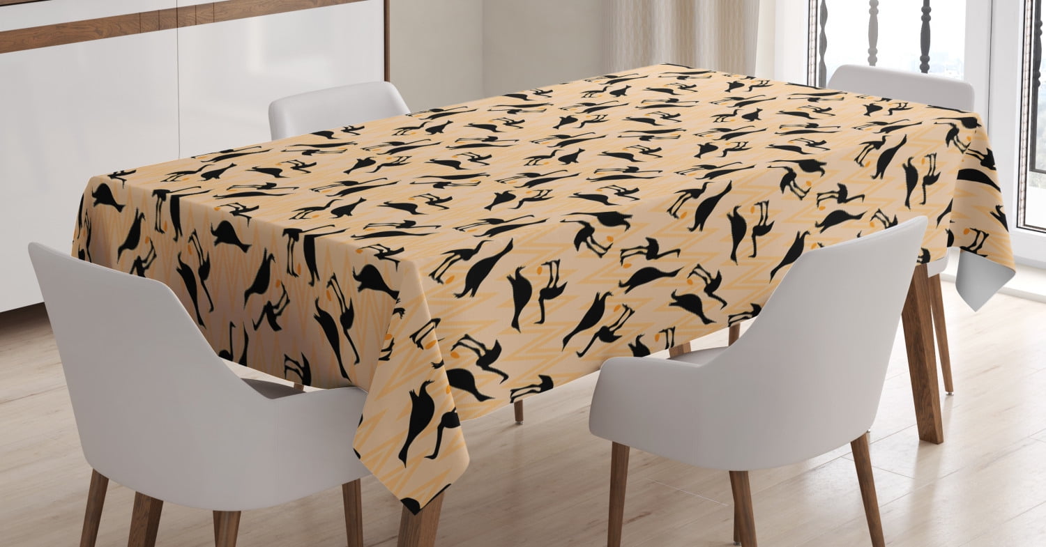Ostrich Tablecloth, Exotic Mexican Desert Wild Birds and Penguin ...