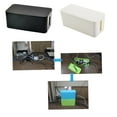 BESTYASH Durable White Plastic Power Strip Organizer Box for Neat ...