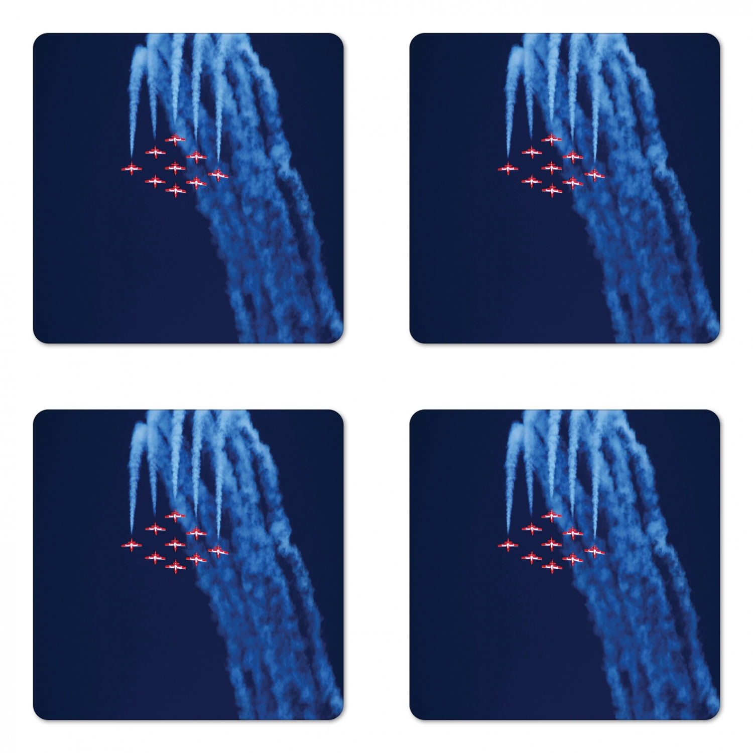Airplane Coaster Set of 4, Digital View Canadian Descending Snowbirds ...