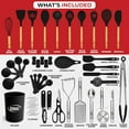 50-Piece Silicone Kitchen Utensil Set, Complete Kitchen Set - 800° Heat ...