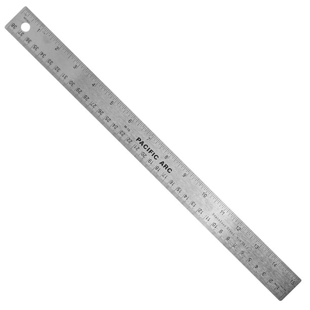 Pacific Arc Stainless Steel Ruler with Inch and Metric(mm), Non Skid ...
