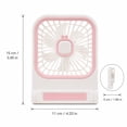 Desktop Small Fan, USB Rechargeable 3 Speed Settings, Square Bunny Ear ...