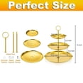 3 Tiered Gold Cupcake Stand, 2 Pack Stainless Steel Dessert Display ...