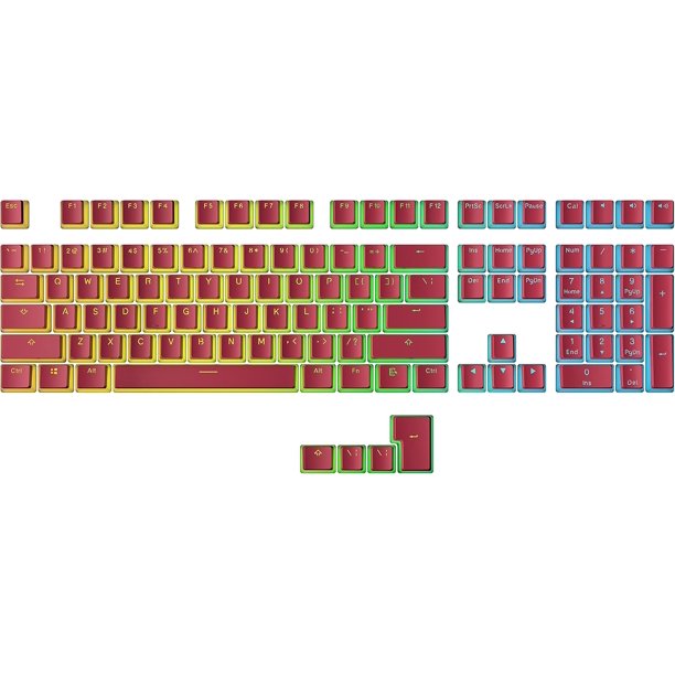 AIR-Pudding PBT Keycaps | 112 Double Shot Translucent ANSI US & ISO ...
