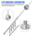 6.3ft Industrial Lightning Rod & Grounding Kit for House, Power Plants ...