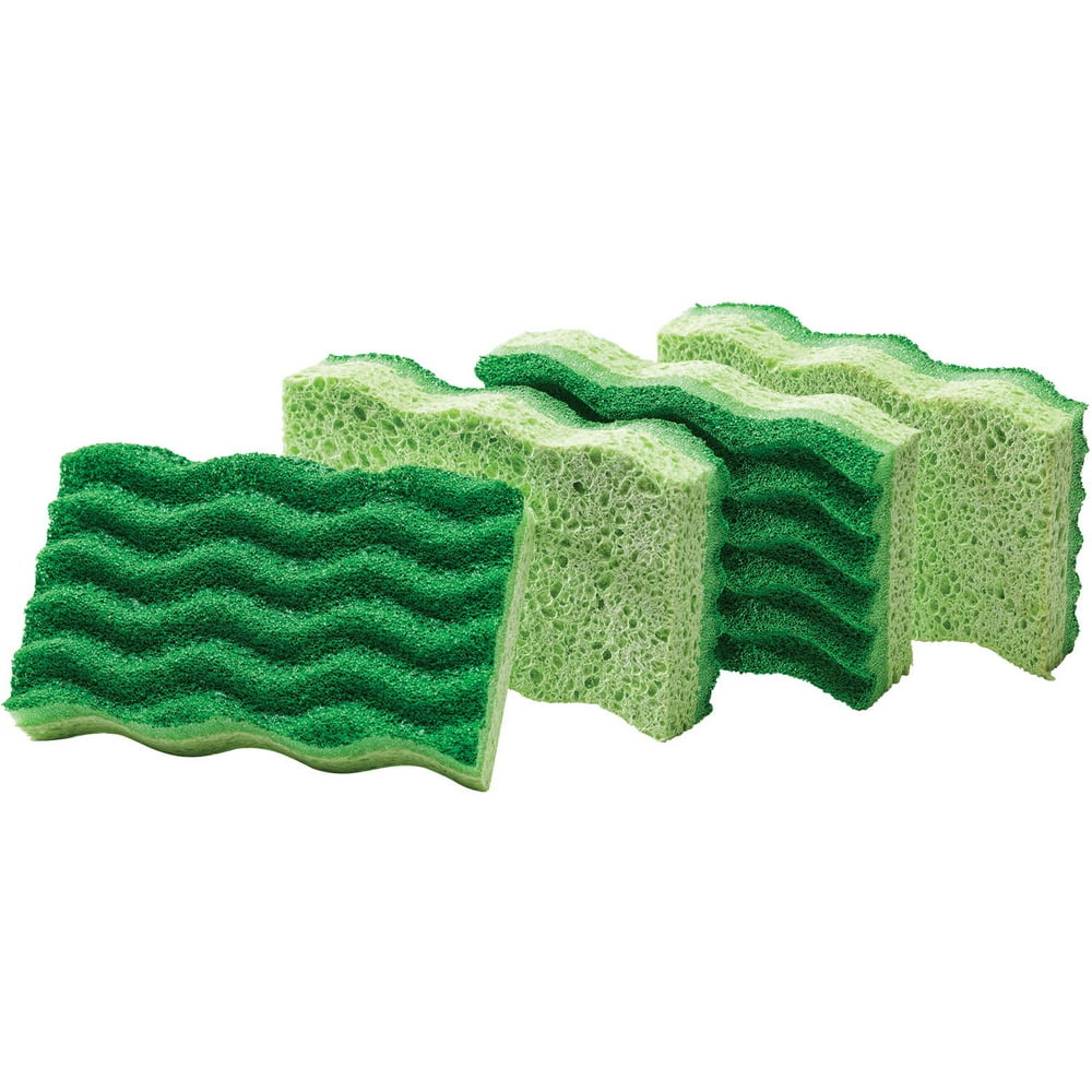 Libman Medium-Duty Sponges, Green, 4 count - Walmart.com - Walmart.com