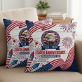Anniversary USA Flag Throw Pillow Covers 16 x 16 Inch Pillow Covers Set ...
