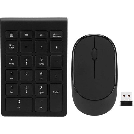 Wireless Number Pad, Ultra-Thin 22-Key Switch-Free Portable Silent ...