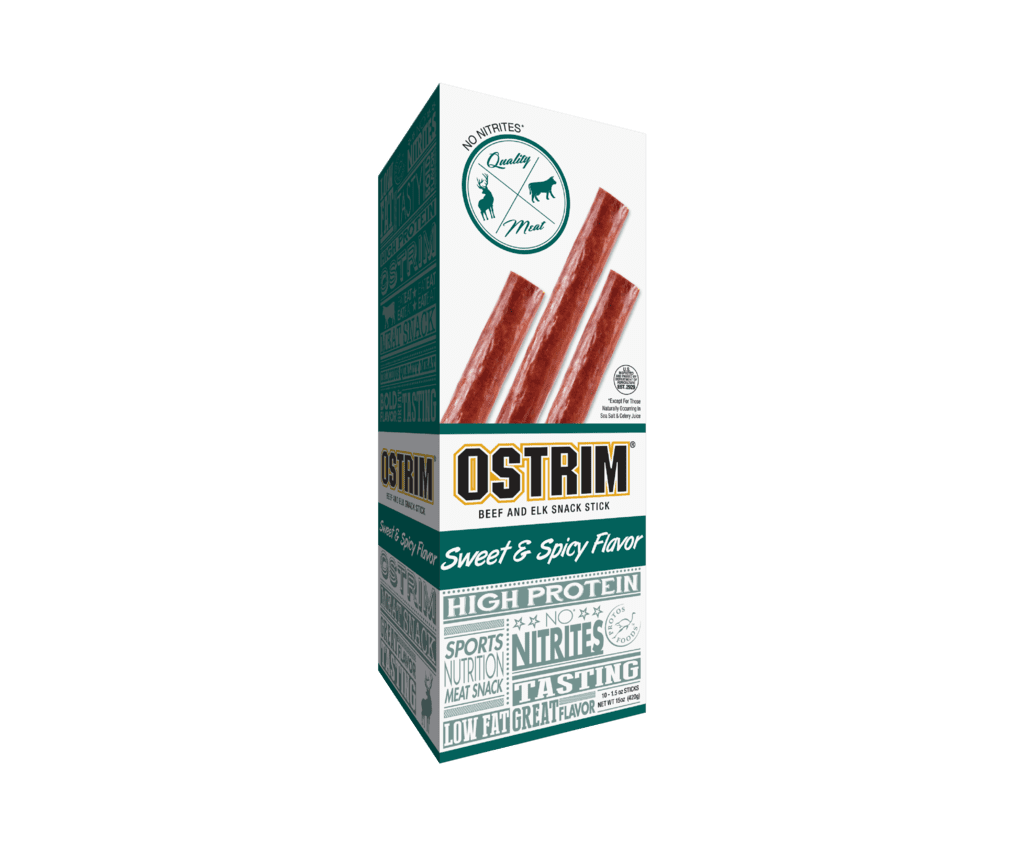Ostrim Beef & Elk Snack Stick, Sweet & Spicy, Pack of 10, 1.5 oz sticks - Walmart.com