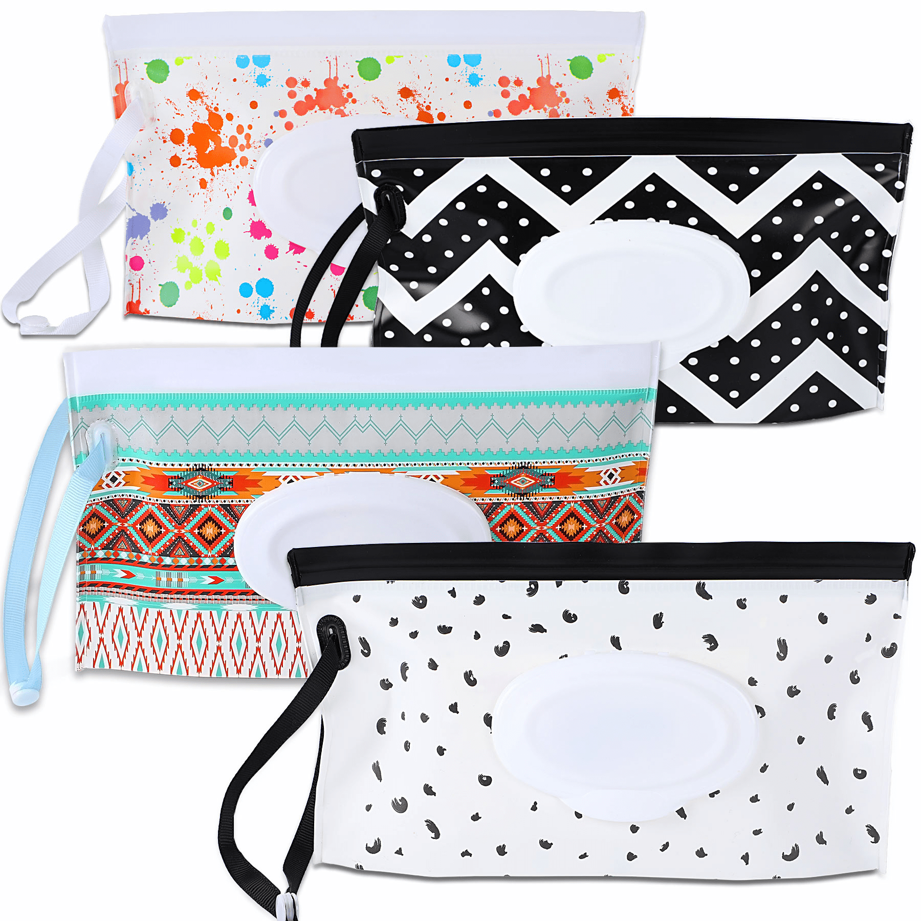 JANYUN 4 Pack Baby Refillable Baby Wet Wipe Dispenser, Reusable Wipes ...