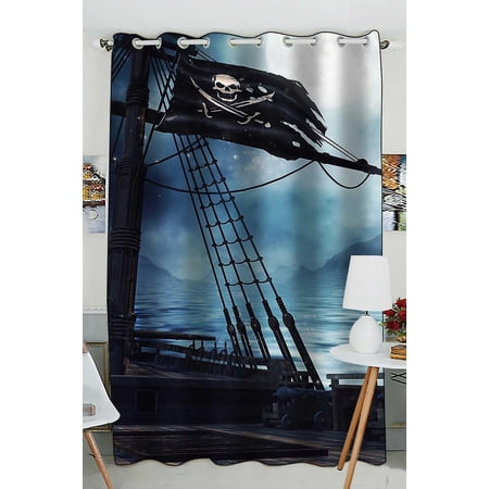 Deck Pirate Ship Black Flag At Night Practical Heat Insulation Shading ...
