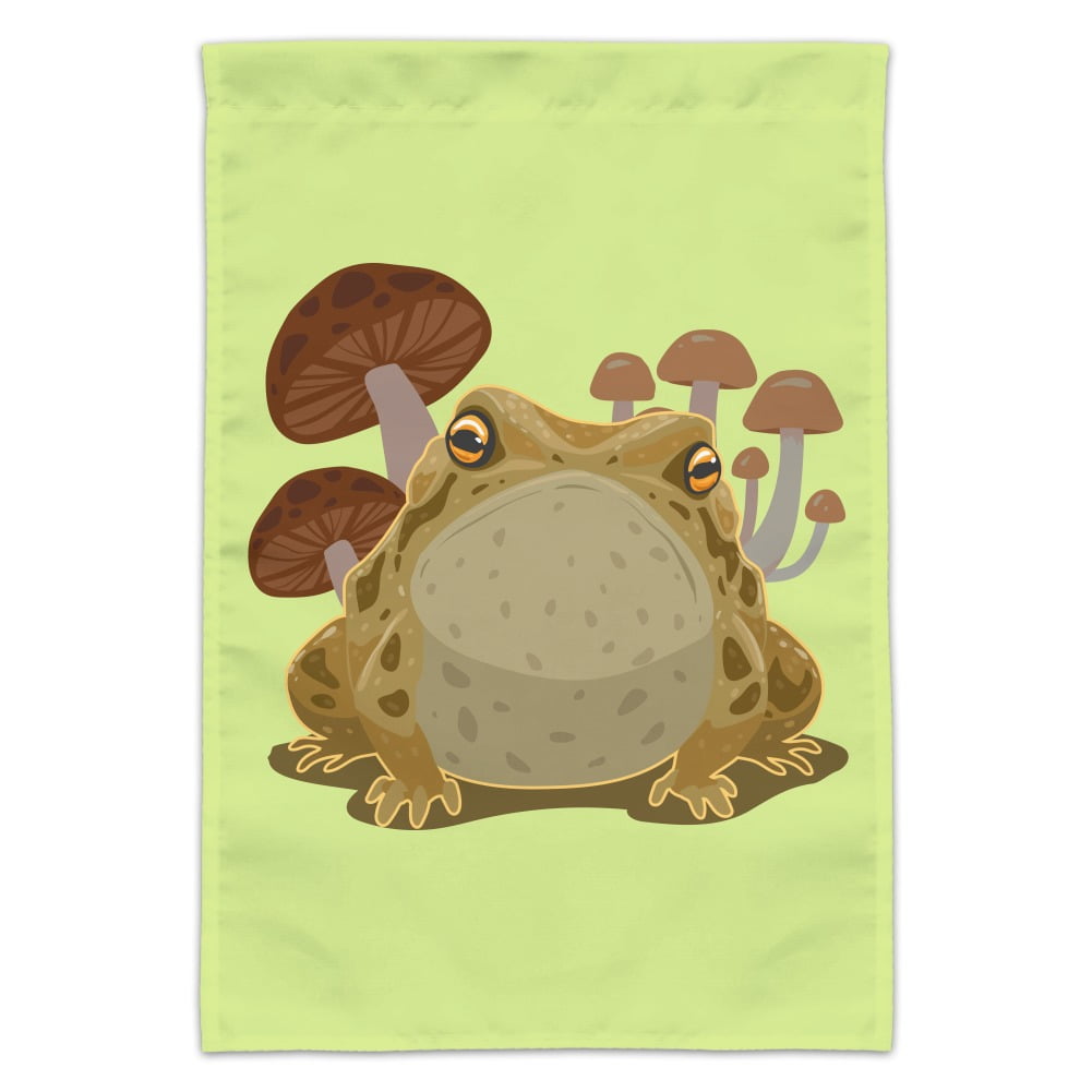 Toad Sitting In Front of Mushrooms Garden Yard Flag - Walmart.com