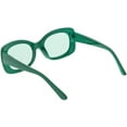 Chunky Square Oversize Sunglasses Neutral Colored Lens 52mm (Green ...