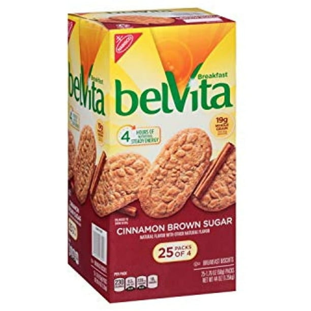 belVita Cinnamon Brown Sugar Breakfast Biscuits (4 per pk., 25 pks ...