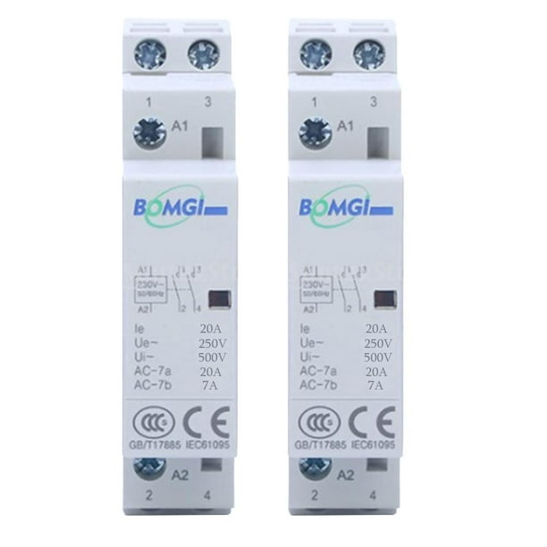 2 Piezas Modular Conttor 2P 20A 2NO 230V Conttor Doméstico Tipo de ...