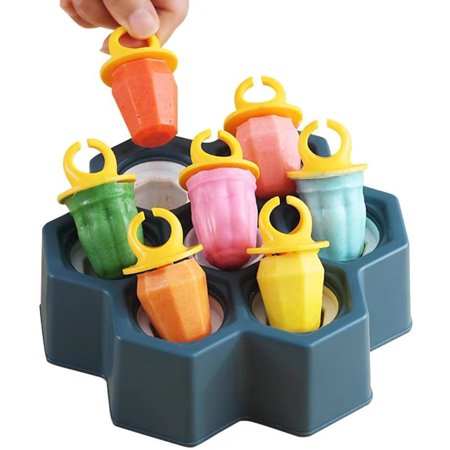 Mini Pop Molds, 7 Miniature Popsicle Molds With Sticks and Drip Guards ...