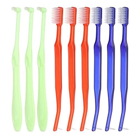 9 Pieces Orthodontic Toothbrushes, Double-Ended Interdental Brush V ...