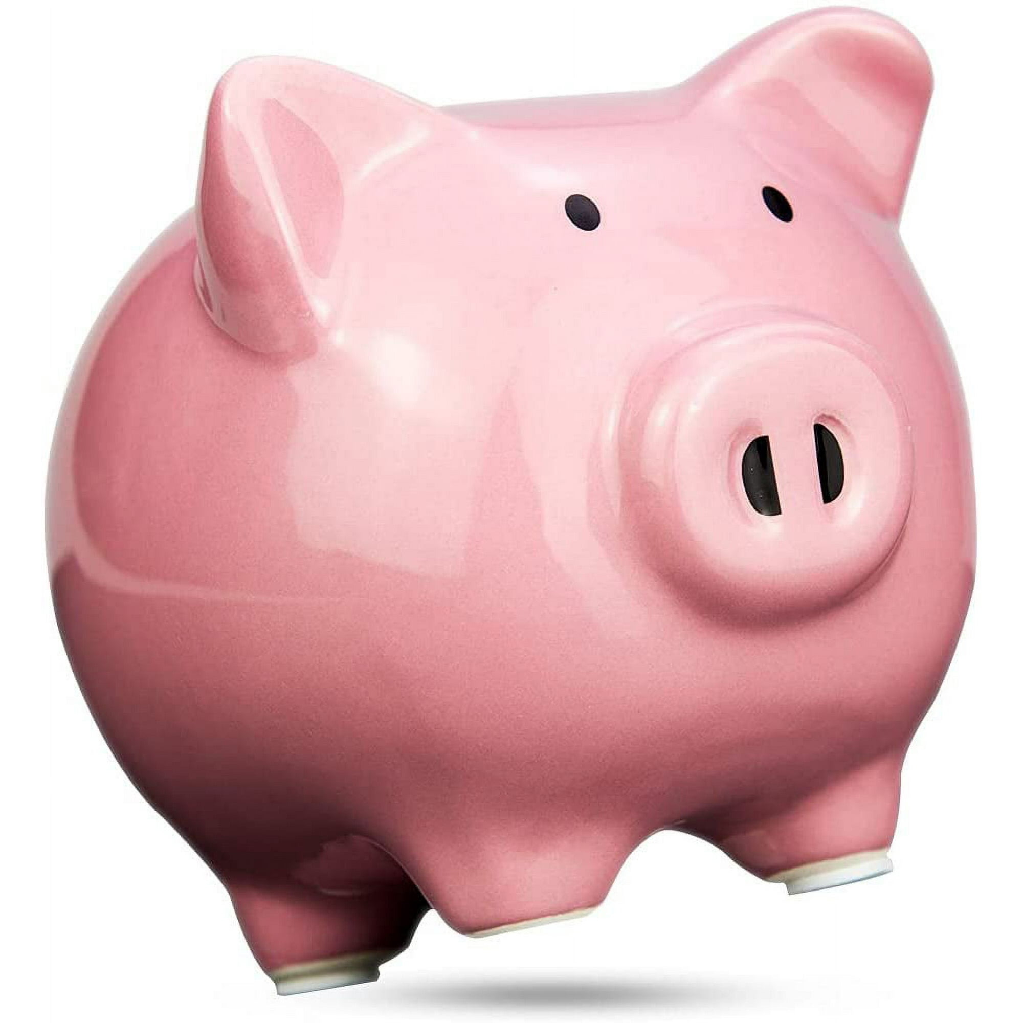 Cute Piggy Bank for Kids Glazed Ceramic Coin Bank 5.9x4.7x4.3in Large Money Bank Saving Box Custom Piggy Banks for Girls Boys Pink Walmart
