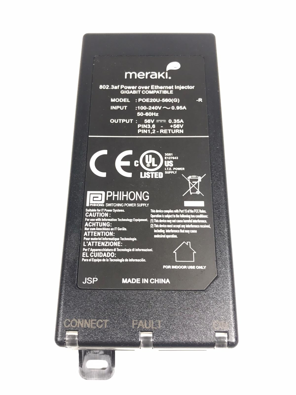 Meraki POE20U-560(G) 802.3af Power over Ethernet Injector - Walmart.com