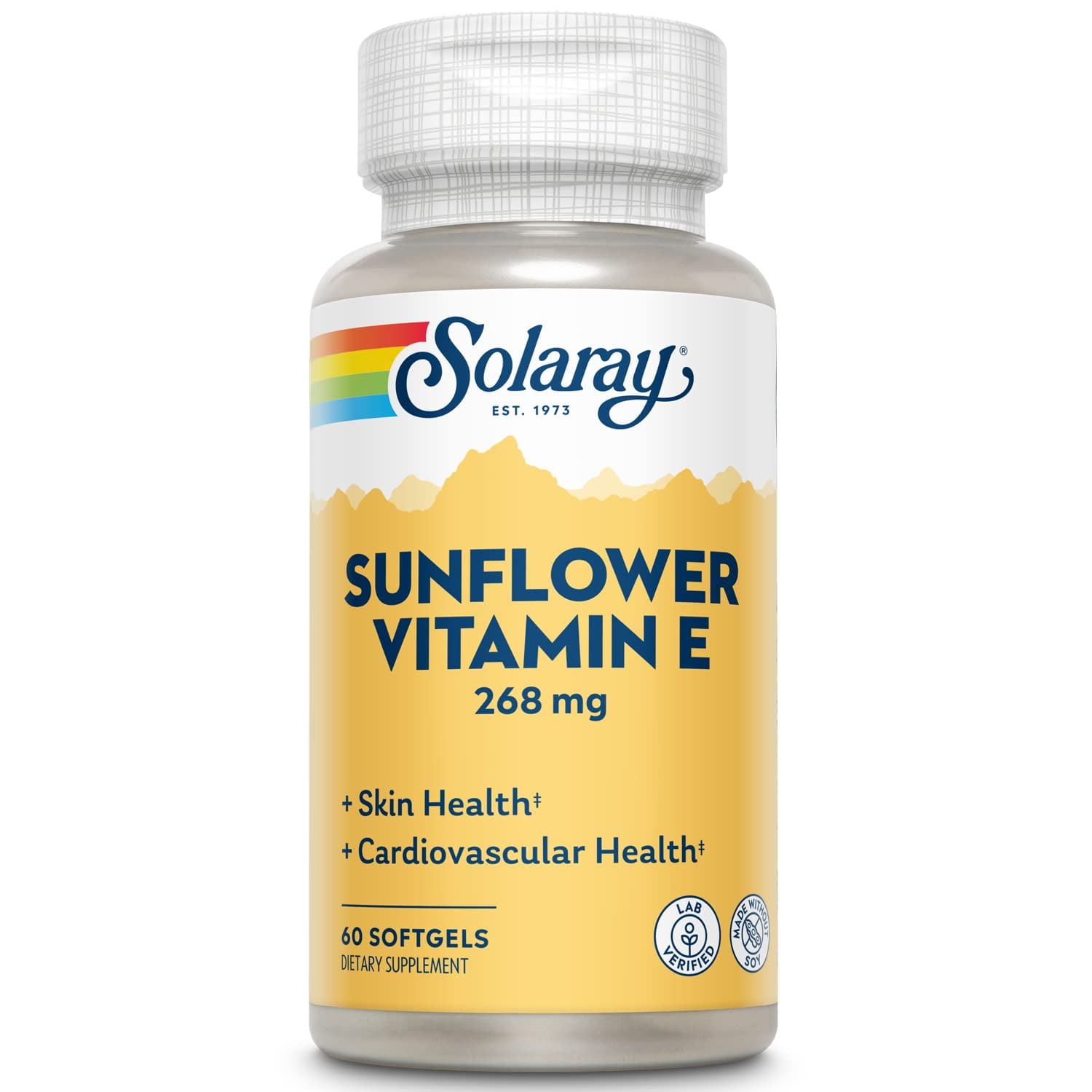 Suplemento SOLARAY Super Bio E Sunflower, cápsula blanda de 400 UI ...