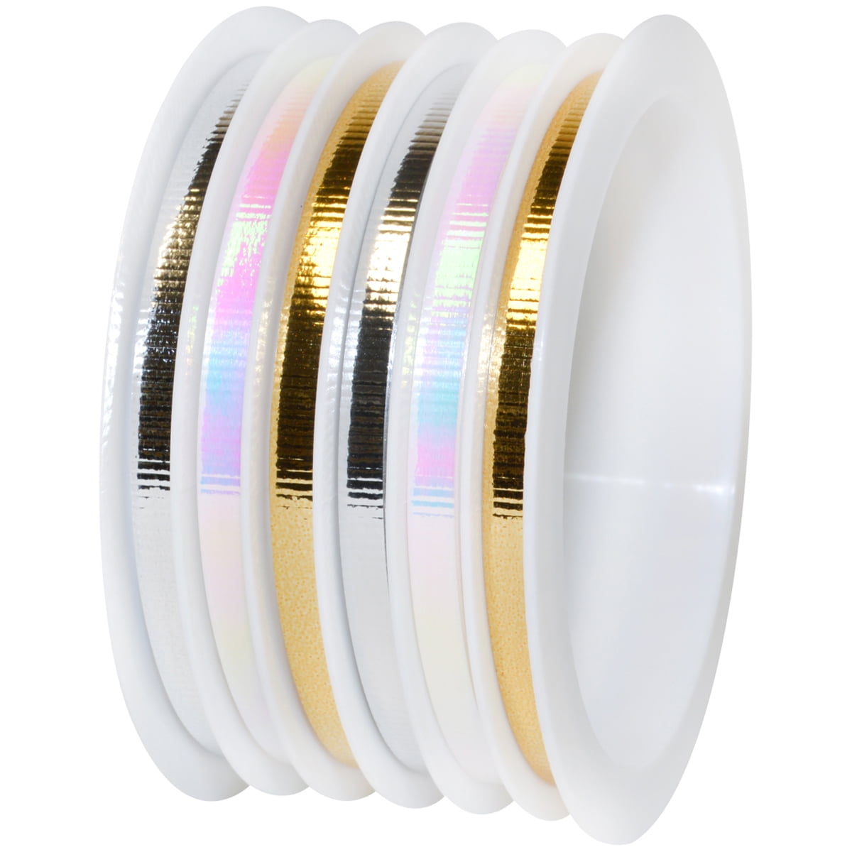 Multi-Channel Metallic Ribbon 1/8"X75'-Gold & Silver - Walmart.com